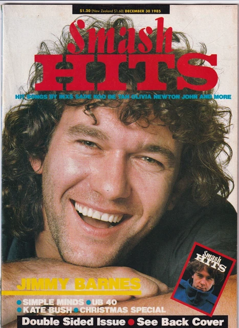 SMASH HITS MUSIC MAGAZINE Dec 1985 Jimmy Barnes Simple Minds Duran ...