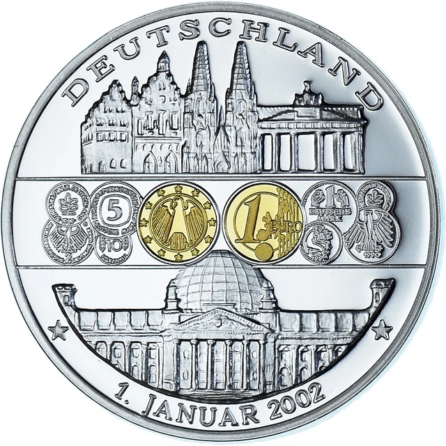 [#1023394] DEUTSCHLAND, MEDAILLE, Adoption de l'Euro, Politics, 2002 ...