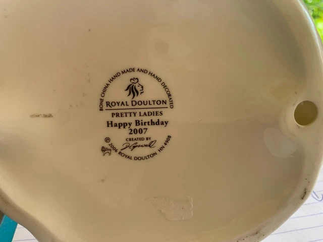 ROYAL DOULTON HANDMADE Pretty Ladies Happy Birthday $120.00 - PicClick AU