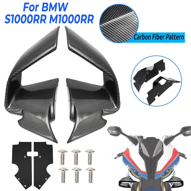 CARBON FIBER FRONT Spoiler Fxed Wind Winglet For BMW S1000RR M1000RR ...