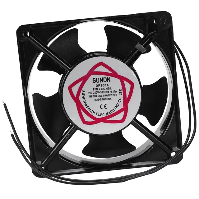 120X120X38MM 5 BLADES Metal Frame Axial Flow Cooling Fan AC 220/240V 0 ...