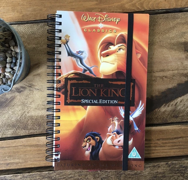 RECYCLED/UPCYCLED THE LION King Special Edition VHS Cover Notebook £8. ...