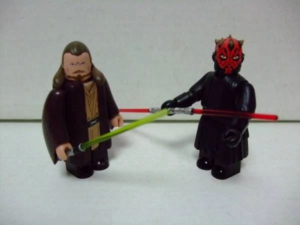 VERY RARE STAR Wars Kubrick EP1 Qui-Gon Jinn vs Darth Maul (STARWARS ...