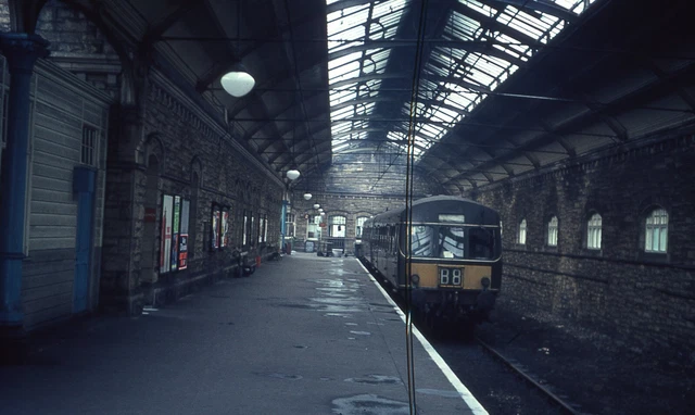 ORIGINAL SLIDE BR 2-Car Met.Camm Class 102 DMU Alnwick Station 1964 ...