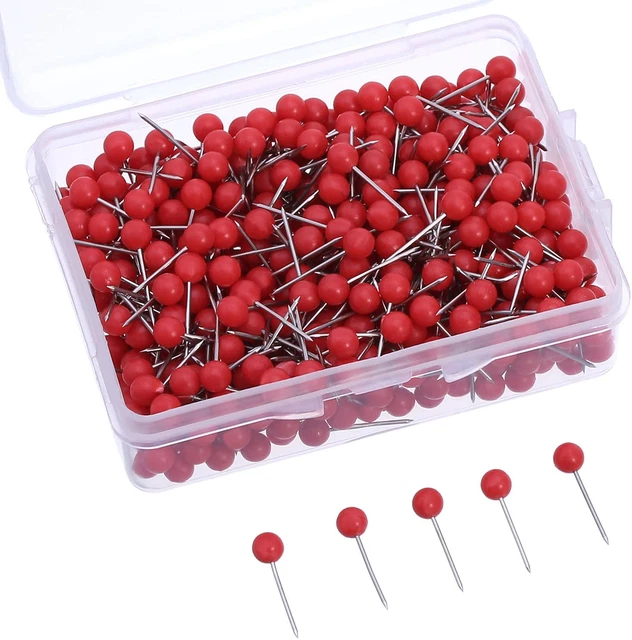 500 PACK MAP Push Pins Map Tacks 1/8 Inch Small Size (Red) $9.81 - PicClick