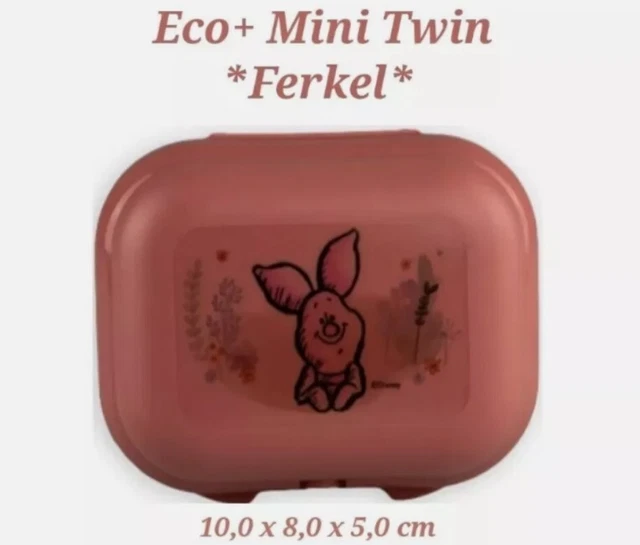 TUPPERWARE WINNIE POOH Eco Mini Twin Box Brotdose, Pausenbox NEU EUR 6 ...