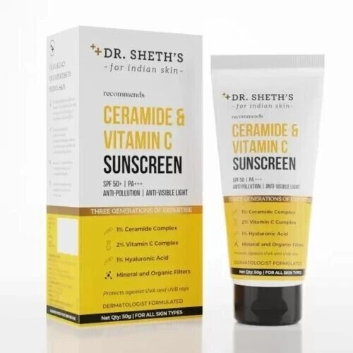 PROTECTOR SOLAR DR. Sheth's FPS 50 con ceramida y vitamina C | PA ...