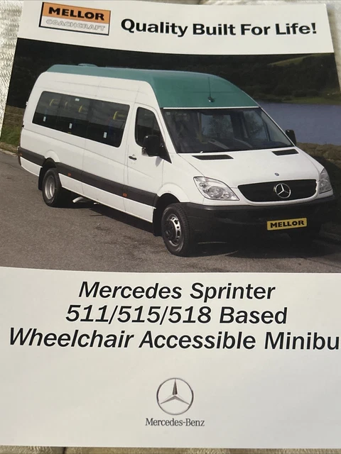 MELLOR COACHCRAFT MERCEDES Benz Converted Bus Car Sales Info Brochure ...