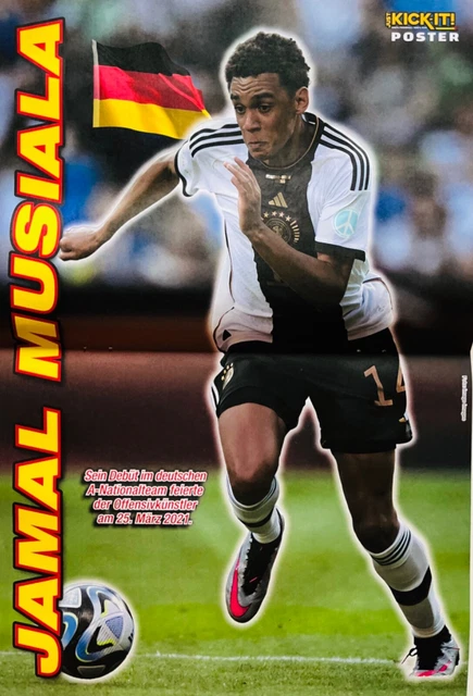 POSTER JAMAL MUSIALA DFB Deutschland Fussball Plakat Fan Bild UEFA Euro ...