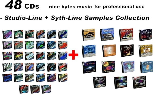 48 CDS WAVE Format Sample Library CDs for professional use £43.11 ...