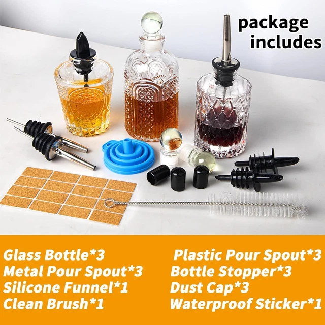 COFFEE SYRUP DISPENSER Olive Oil Bottle Honey Pot Set of 3, Vintage ...