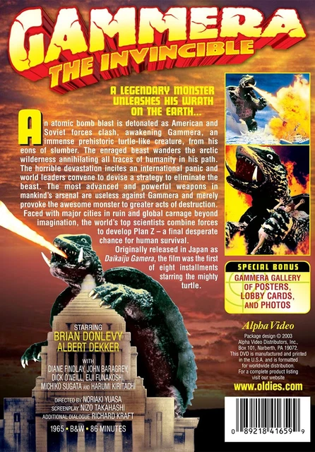 GAMERA: GAMMERA THE Invincible (aka ""Gamera"") (DVD) EUR 16,81 ...