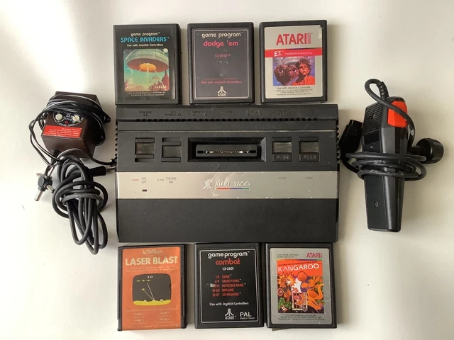 ATARI 2600: VINTAGE Console, Plus 6 Games, Space Invaders, Laser Blast ...