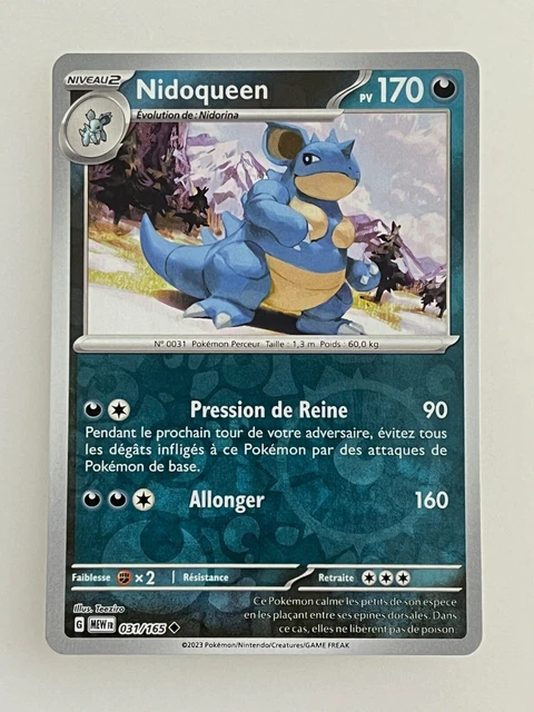 CARTE POKÉMON REVERSE Nidoqueen 031/165 ECARLATE ET VIOLET EV3.5 151 NEUF FR EUR 2,49 - PicClick FR