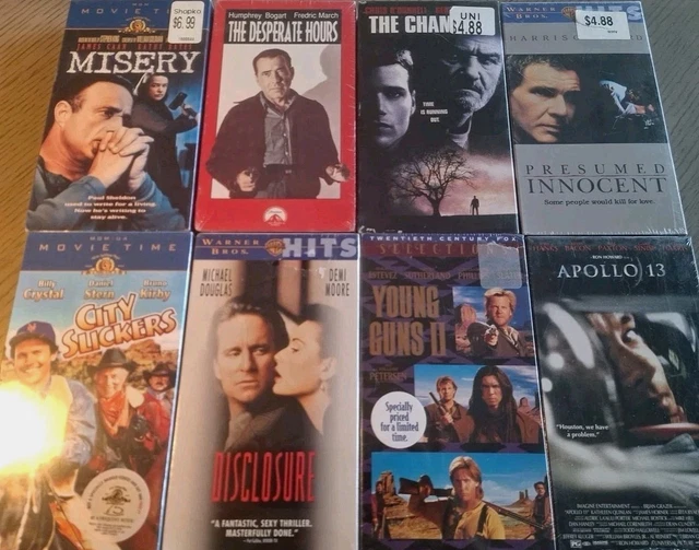 8 VHS FACTORY SEALED NEW LOT Bundle Thriller Drama Western Classics ...