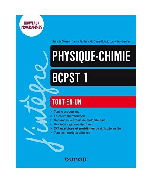 PHYSIQUE-CHIMIE TOUT-EN-UN BCPST 1re année, Bresson, Nathalie ...
