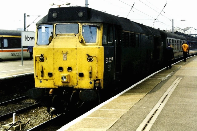 ORIGINAL 35MM SLIDE, class 31 31427 at Norwich 27/7/1991 £1.50 ...