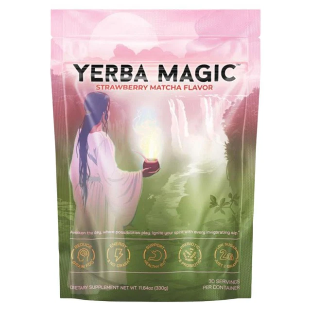 YERBA MAGIC YERBA Mate Instant Tea Powder Super Drink - Strawberry ...