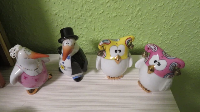 GOEBEL ADAM & Ziege Salzstreuer / Pfefferstreuer 4 Stück (2 x Pinguin ...