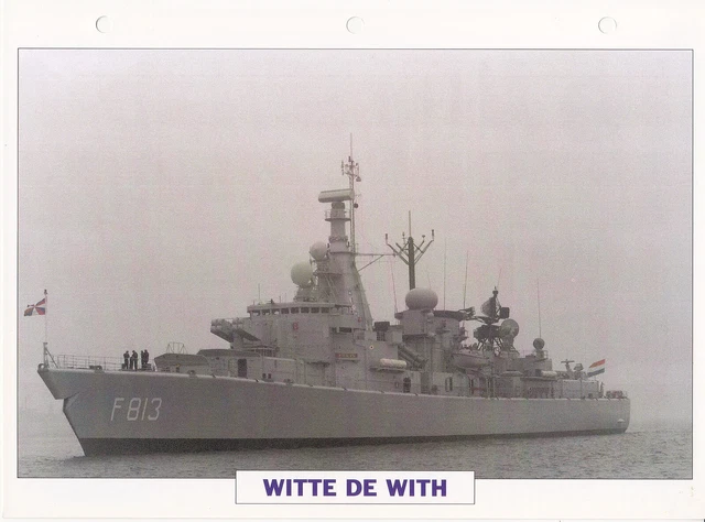 NAVIRES DE GUERRE Fiche - Frégate lance-missiles 1984 Pays-Bas Witte de ...