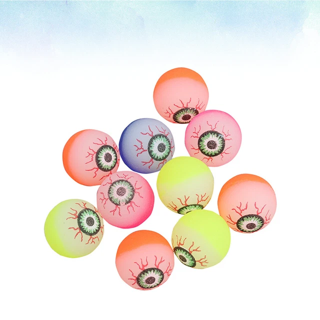 BOUNCY BALLS TOYS Prank Bouncy Eyeball Scary Eye Prop Plastic Bouncing ...