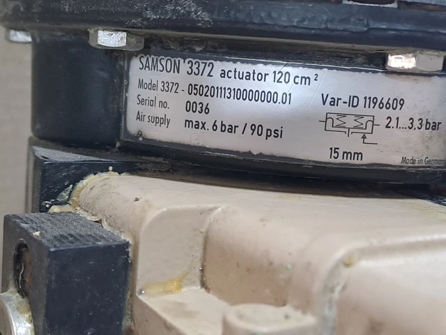 SAMSON 3321 CONTROL Valve DN50 PN16 Type 3372 Actuator & 3730 ...