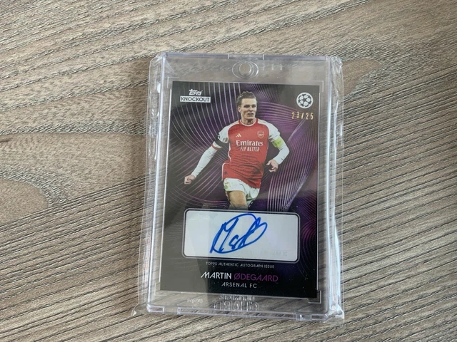 TOPPS KNOCKOUT UCL 2023/24 Martin Odegaard Auto 🔥23/25🔥 FC Arsenal EUR ...