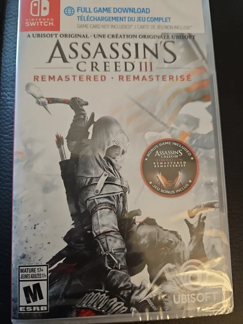 ASSASSINS CREED III 3 Remastered Nintendo Switch -- S2G -- Brand New ...