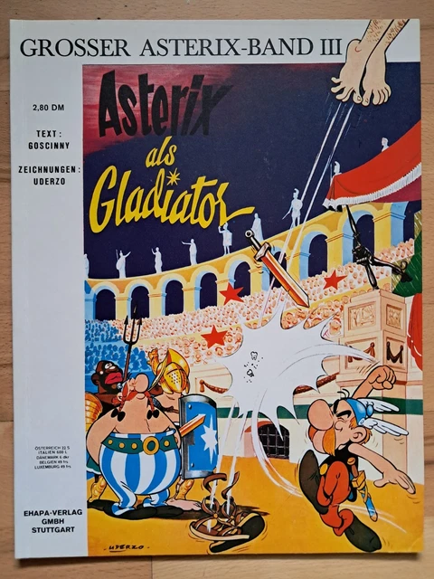 GROSSER ASTERIX BAND III von 1970 Asterix als Gladiator - COMIC-ALBUM TOP Z1 EUR 40,00 - PicClick DE