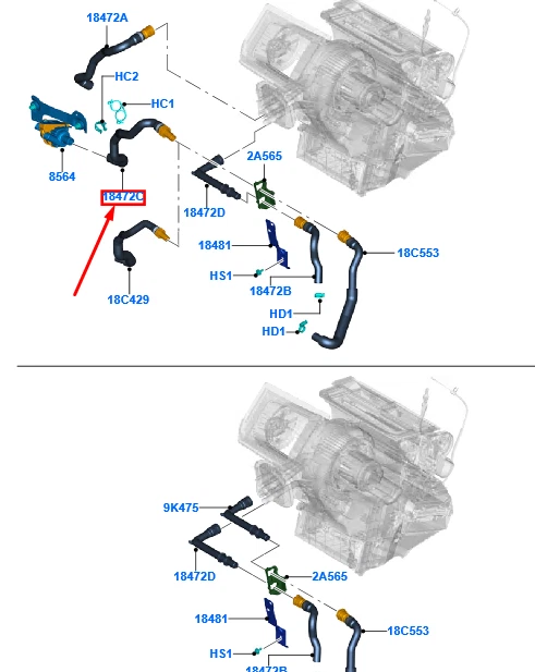 TUYAU D'EAU DE chauffage FORD KUGA MK3 1567318 NEUF ORIGINE EUR 60,30 ...