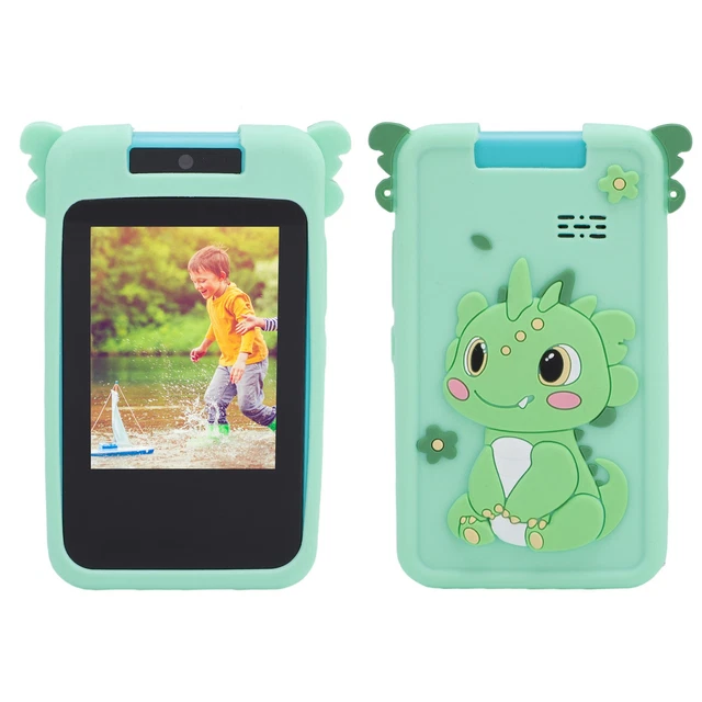 KIDS CAMERA MP3 Music Player Kids Camera Green Dinosaur Pattern 48MP 3 ...
