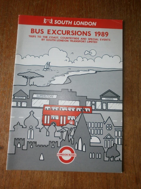 LONDON TRANSPORT TIMETABLE Book-South London Bus Excursions 1989 £1.99 ...