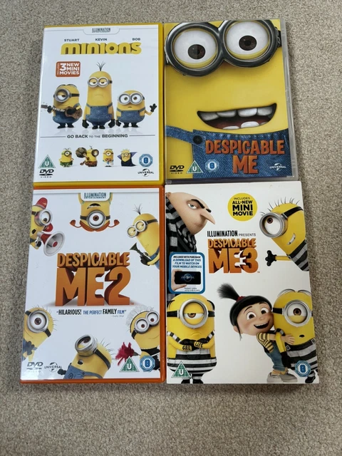 DESPICABLE ME 1, 2, 3 Trilogy + Minions Rise of Gru DVD Bundle 4 Film ...