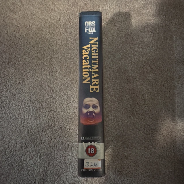NIGHTMARE VACATION - Pre-Cert VHS Video Horror CBS-Fox Sleepaway Camp ...