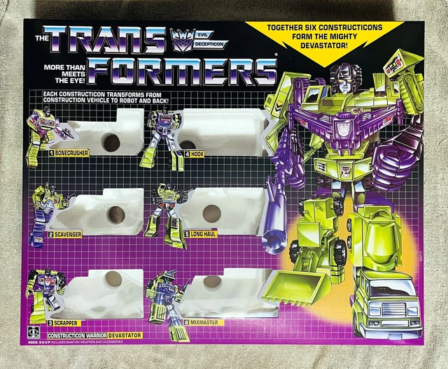 TRANSFORMERS G1 DECEPTICON Constructicons Devastator Giftset Box, Foam ...
