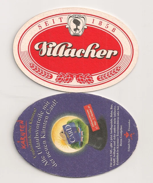 VILLACHER BIER - Bierdeckel "Kärnten Card" aus dem Jahr 1997 EUR 1,00 ...
