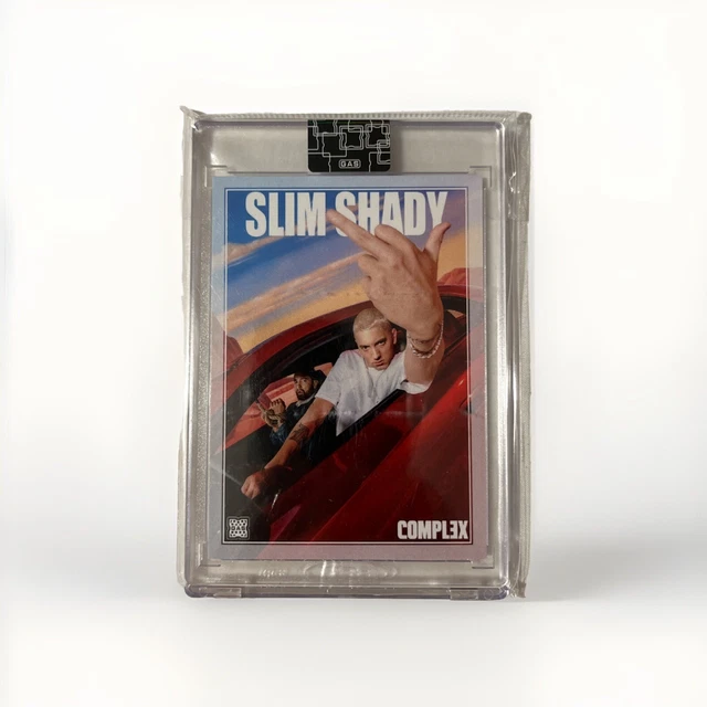 EMINEM 2024 GAS Trading Cards Complex Slim Shady Cracked Ice 58/313 PSA ...
