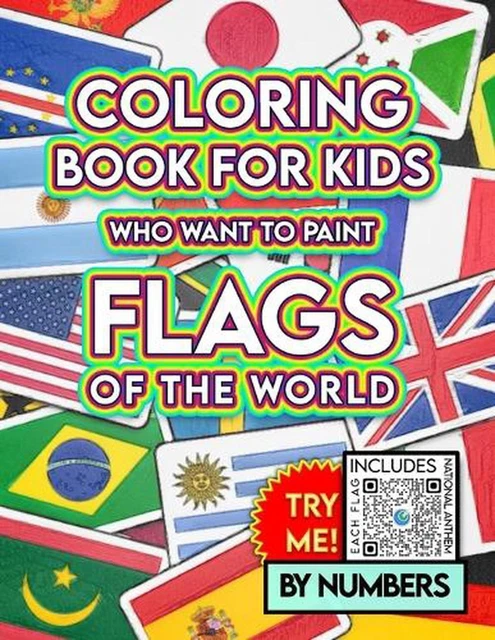 COLORING BOOKS FOR Kids: Flags of the world by numbers by Joaquin ...