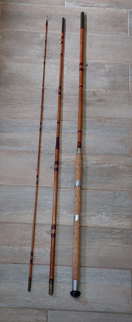 VINTAGE CIRCA LATE 1950's Milbro 12' Spanish reed & split cane fishing ...