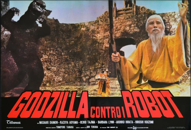 FOTOBUSTA GODZILLA CONTRO I ROBOT JUN FUKUDA DAIMON MEKAGOJIRA JAPAN ...