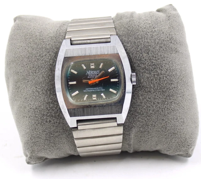 VINTAGE HERCULES PRIMA Super-270 Stainless Steel Mechanical Wristwatch ...