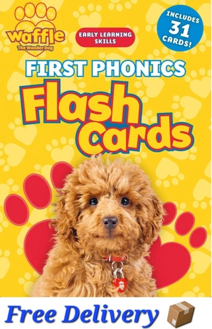 CBEEBIES WAFFLE THE Wonder Dog First Phonics Flash Cards £3.99 ...