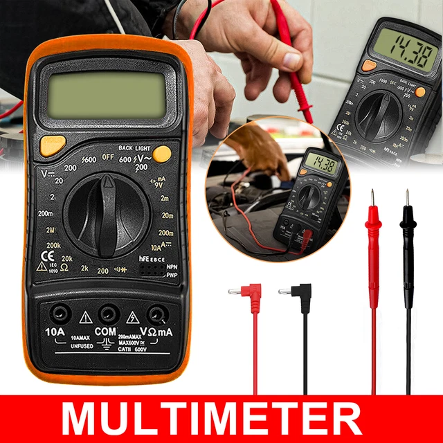DIGITAL MULTIMETER MESSGERÄT AC DC LCD Strommesser Strom Voltmeter Amperemeter EUR 6,99 ...
