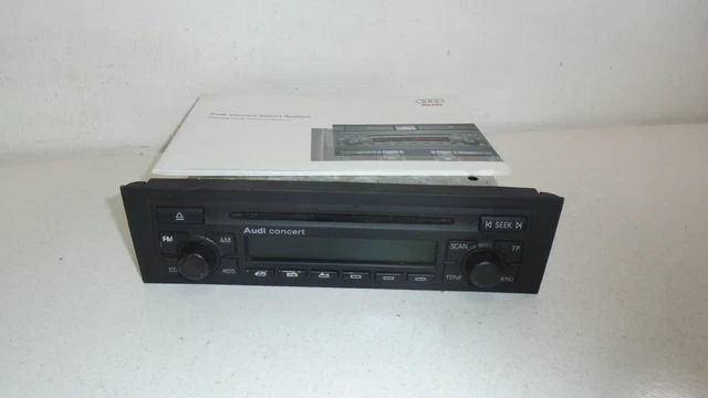 AUDI A3 8P Concert Head Unit Radio CD with Code and Booklet 8P0035186C £78.00 - PicClick UK