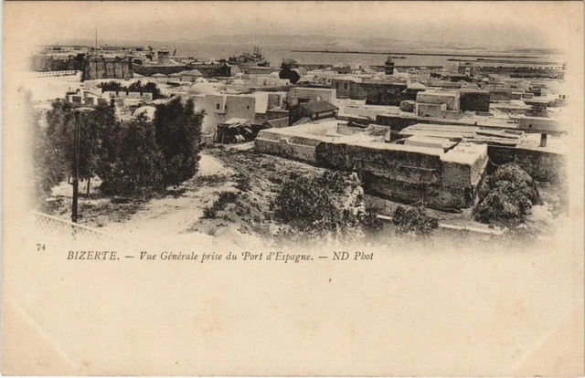 CPA AK TUNISIE BIZERTE - Vue générale prise du port d'espagne (148957) EUR 5,99 - PicClick FR