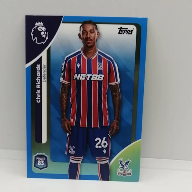 TOPPS PREMIER LEAGUE 2025-26 Crystal Palace Blue Parallel Chris ...