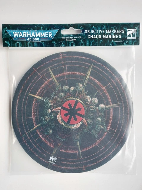 40K EVENT EXCLUSIVE Chaos Marines objective markers (6x mouse mat ...