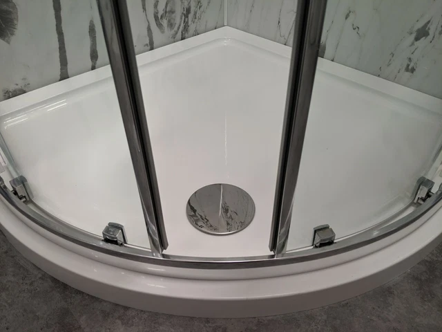 120MM SHOWER DRAIN Waste Replacement Chrome Cap/Tube/Sediment Cup for ...