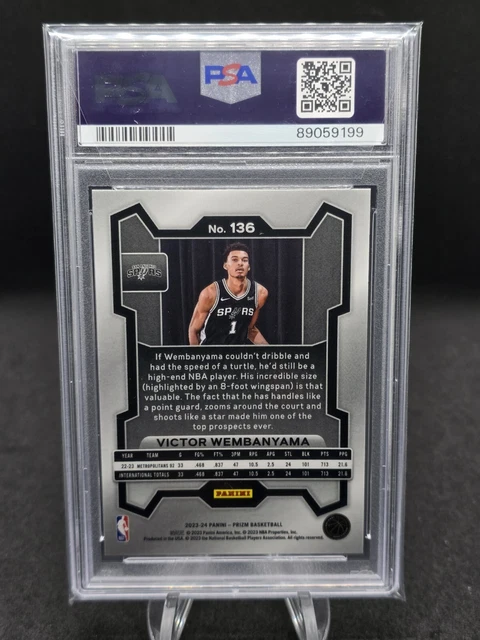 2023-24 PANINI PRIZM Victor Wembanyama Rookie Card #136 PSA 10 GEM MINT $449.99 - PicClick AU