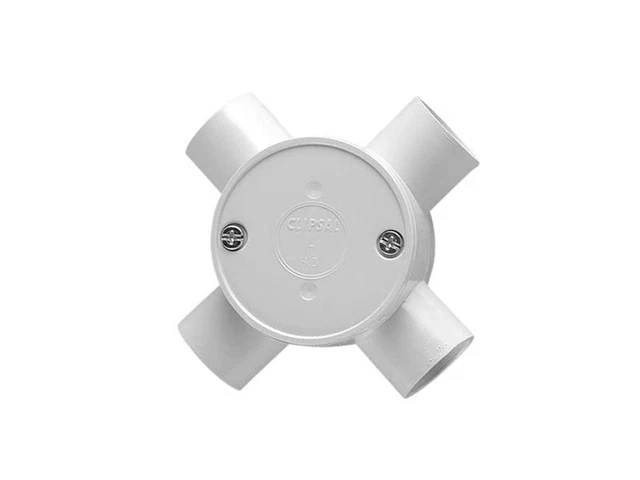 4 WAY ENTRY Round Junction Box, 20 mm Size, Grey $15.95 - PicClick AU